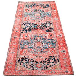 Teppich Tom Tailor HOME, B:60cm H:5mm L:230cm, bunt, Baumwolle, Kunstfaser, Wohnzimmer, Teppiche, "Funky Orient Heriz", Kurzflor, Orient-Optik,