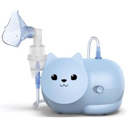 Omron Inhalationsgerät "NE-C303K-EO Nami Cat", blau, B:18cm H:13,5cm T:14,8cm, Inhalationsgeräte, kinderfreundliches Inhalationsgerät