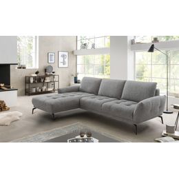 Ecksofa, B:264cm H:87cm T:171cm, grau, exxpo - SOFA FASHION, Wohnzimmer, Sofas, "NICEA erstklassiger Sitzkomfort, OTTOs Choice, L-Form, bodenfrei",
