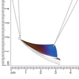 ZEEme Damen Collierkettchen "Edelstahl mit Titan mehrfarbig 43+4cm lang", 43+4cm, Edelstahl, L: 47 B: 15mm, wei&szlig;, Edelstahl, B:15mm, Halsketten