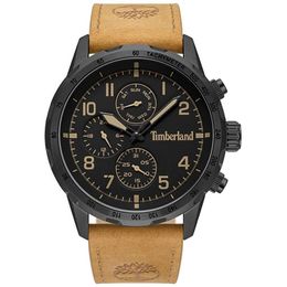 Timberland Herren Multifunktionsuhr "CAMPTON", braun, Armbanduhren, Quarzuhr, Armbanduhr, Herrenuhr, Lederarmband, analog, Tag, Wochentag