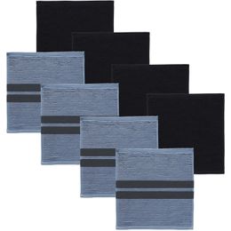 Sp&uuml;ltuch DDDDD, B:30cm L:30cm, blau, 100% Baumwolle, Geschirrt&uuml;cher, "Kombi-Set Basic & Baxter, 30x30 cm, aus 100% Baumwolle", optimale