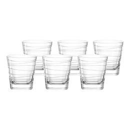 Leonardo Glas "Trinkgläser Vario Struttura 250 ml 6er Set transparent", transparent, Trinkgefäße
