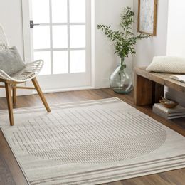 Teppich LIVABLISS, B:200cm H:10mm L:275cm, braun, Kunstfaser, Wohnzimmer, Teppiche, "SANTIAGO", Skandinavischer Teppich, Kurzflor
