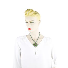 Damen Kette mit Anh&auml;nger "Venedig", gr&uuml;n, Basic, Collezione Alessandro, Glas, Halsketten, aus echten Glasperlen