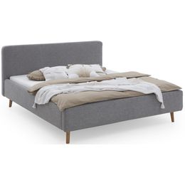 Meise M&ouml;bel Polsterbett MEISE.M&Ouml;BEL, B:201cm H:105cm L:218cm, grau, Bezug Bett: Multicolor (100% Polyester), Betten, "Mattis", Topseller, wahlweise mit Bettkasten