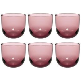 Glas "Wassergläser Like Glass 280 ml 6er Set", lila, LIKE. BY VILLEROY & BOCH, Trinkgefäße