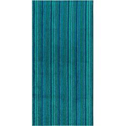 Badetuch Egeria, B:70cm L:140cm, blau, Walkfrottee, Obermaterial: 100% Baumwolle, Handt&uuml;cher, "Combi Stripes", mit feinen Streifen, 100% Baumwolle