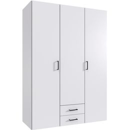 Dreht&uuml;renschrank wimex, B:120cm H:185cm T:54cm, schwarz, Holzwerkstoff, Schr&auml;nke, "Mugano", wahlweise mit oder ohne Spiegel, mit Schubladen