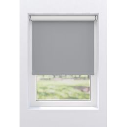 Springrollo my home, B:110cm H:190cm, grau, Polyester, Rollos, "Tia", Schraubmontage