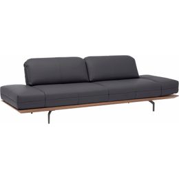 3-Sitzer, B:232cm H:117cm T:129cm, schwarz, CREATION BY ROLF BENZ, Leder OSKAR - echtes Leder;Flachgewebe DONNA (76% Polyester 24% Polyacryl), Sofas,