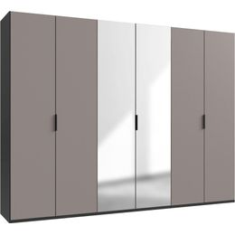 Kleiderschrank wimex, B:300cm H:216cm T:58cm, grau, Spanplatte, Kinderzimmer, Schränke, "Oxford by fresh to go, in 3 Breiten, Made in Germany", mit