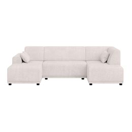 Wohnlandschaft Home Affaire, B:296cm H:80cm T:162cm, beige, 100% Polyester, Sofas, "TAMMO", U-Form