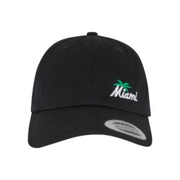 MisterTee Damen Snapback Cap "MisterTee Miami Palm Tree Dad Cap"schwarz, 100% Baumwolle, Caps