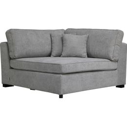 Sofa Home Affaire, B:130cm H:86cm T:130cm, grau, 100% Polyester, Wohnzimmer, Sofas, "Skara XXL", Eckelement zur individuellen