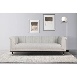 3-Sitzer Home Affaire, B:210cm H:71cm T:85cm, beige, 100% Polyester;Samtoptik (100% Polyester), Scheuertouren >100.000, Pilling: 5, Sofas, "Chamby",
