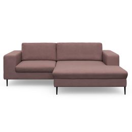 Ecksofa DOMO collection, B:244cm H:83cm T:173cm, lila, Wohnzimmer, Sofas, "Modica kompakt und elegant, Breite 244, L-Form", moderne Optik mit