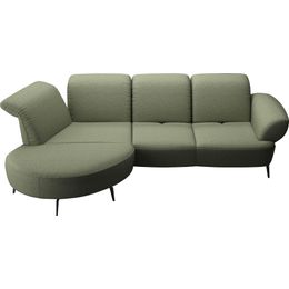 Sit & More Ecksofa SIT & MORE, B:313cm H:91cm T:208cm, gr&uuml;n, 95%Polyester 5%Polyamid, Wohnzimmer, Sofas, "Dance, L-Form, inkl. Sitztiefenverstellung", inkl.