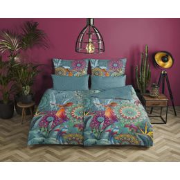 Wendebettwäsche HIP, bunt, Satin, Obermaterial: 100% Baumwolle, Bettwäsche, "Lovise", Mako-Satin, 135x200, Reißverschluss, Wendeoptik, Mandala Blumen