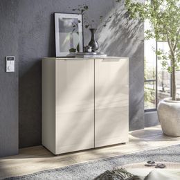 HBZ-MEBLE Kommode HBZ, B:90cm H:99cm T:40cm, beige, Holzwerkstoff, Schlafzimmer, Sideboards, "Santorin, BxHxT 90x99x40 cm", Breite 90cm, Softclose f&uuml;r T&uuml;ren,