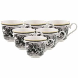Villeroy & Boch VILLEROY & BOCH Becher "Frühstückstassen Audun Ferme 350 ml 6er Set bunt", bunt, Trinkgefäße