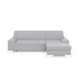 Ecksofa DOMO collection, B:271cm H:85cm T:160cm, silber, Wohnzimmer, Sofas, "Anzio L-Form, whlw. Bettfunktion, Federkern, hochwertig, Breite 271 cm",