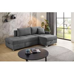 Jockenhöfer Ecksofa, B:232cm T:100cm, grau, JOCKENHÖFER GRUPPE, Korpus: 100% Polyester;Kissen: 100% Polyester, Wohnzimmer, Sofas, "Lemberg,
