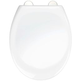 WC-Sitz Wenko, B:37,5cm L:45cm, bunt, Edelstahl, Thermoplast, WC-Sitze, "Ios", aus Thermoplast, recyclingfähig, bruchstabil
