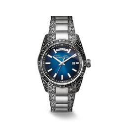 Thomas Sabo Damen Quarzuhr "REBEL AT HEART REVIVE 40 mm"silberfarben, dunkelblau, Armbanduhren, Armbanduhr, Damenuhr, Herrenuhr, Edelstahlarmband,