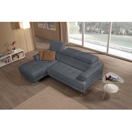 Ecksofa Egoitaliano, B:250cm H:99cm T:166cm, grau, Wohnzimmer, Sofas, "Soul, Design und Sitzkomfort auf hohem Niveau, tolle Details, L-Form", mit