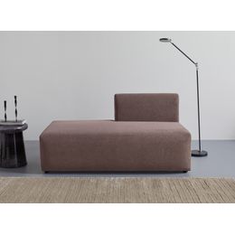 Chaiselongue, B:152cm H:74cm T:96cm, braun, LeGer Home by Lena Gercke, 100% Polyester, Sofas, "LYZA Open end, Loungemöbel zum Relaxen, Maße B/T/H: