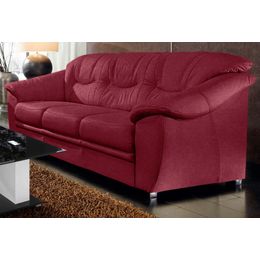 Sit & More 3-Sitzer SIT & MORE, B:198cm H:90cm T:90cm, rot, PRIMABELLE-Microfaser (100% Polyester);SOFTLUX/Struktur (Korpus in Kunstleder, Sitz und Rücken in