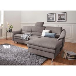 Sit & More Ecksofa SIT & MORE, B:264cm H:90cm T:162cm, grau, Luxus-Microfaser 2 (100% Polyester);Luxus-Microfaser ALTARA NUBUCK (100%