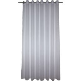 Gardine WIRTH, B:600cm H:245cm, wei&szlig;, Polyester, Wohnzimmer, Gardinen, "Gerty", Fertig-Store mit Metall&ouml;sen nach Ma&szlig;