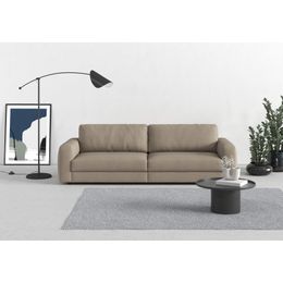 Big-Sofa Trendmanufaktur, B:264cm H:84cm T:126cm, braun, 100% Polyester, Sofas, "Bourbon", extra tiefe Sitzfläche, wahlweise mit