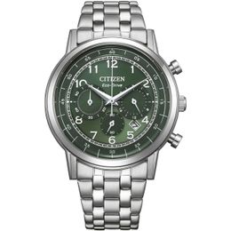 Citizen Herren Chronograph, silber, Armbanduhren, Armbanduhr, Solar, Herrenuhr, Edelstahlarmband, Datum, Stoppfunktion