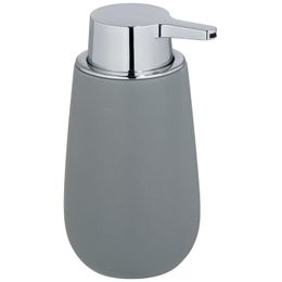 Seifenspender Wenko, bunt, Keramik, Badezimmer, Dosierspender, "Badi", Grau Keramik, 320 ml