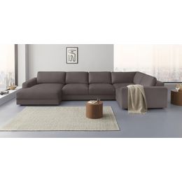 Wohnlandschaft Places of Style, B:405cm H:84cm T:224cm, grau, 100% Polyester, Sofas, "Bloomfield, Mega Polsterprogramm, Breite 405cm, viel Platz,