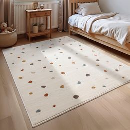 Kinderteppich Hanse Home, B:120cm H:8mm L:170cm, beige, Polypropylen, Teppiche, "Funny Dots", Spielteppich, Kinderzimmer, Kurzflor, Spielunterlage,