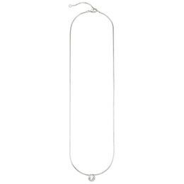 Bruno Banani Damen Kette mit Anh&auml;nger "Schmuck Geschenk Silber 925 Halsschmuck Halskette Schlangenkette Stein", Silber 925 (Sterlingsilber), L: 45,