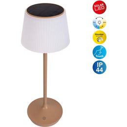 Näve NÄVE LED Tischleuchte "Solarleuchte / Akkuleuchte "EMMI"", 1, Ø 13cm H: 38cm, 1 Stk., beige, Leuchten, Solarbetrieb, Akkubetrieb, CCT,