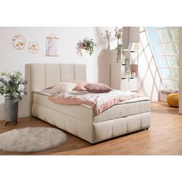 Boxbett Inosign, B:132cm L:210cm, beige, Komplettbetten, "Hartley inkl. Bettkasten und Topper, auch in Überlänge erhältlich", wahlweise mit Bonnell-