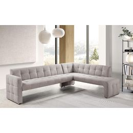 Essbank, B:265cm H:83cm T:199cm, braun, exxpo - SOFA FASHION, K&uuml;che, Sitzb&auml;nke, "Barista, bequem und elegant, hohe Bodenfreiheit", Eckbank Barista