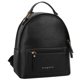 Bugatti Damen Cityrucksack "ELLA SAFFIANO"schwarz, Polyurethane, Rucks&auml;cke
