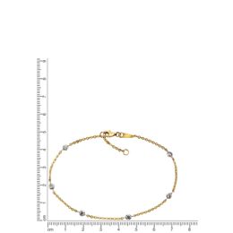 Firetti Damen Fu&szlig;kette "Schmuck Geschenk Gold 375 K&ouml;rperschmuck Ankerkette", Gelbgold 375, gold, Gelbgold 375, Fu&szlig;ketten, mit Zirkonia (synth.)