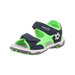 Superfit Kinder Sandale "Superfit Sandalen Veloursleder/Textil", Gr. 33, grün, Textil, Veloursleder, Schuhe