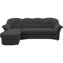 Ecksofa DOMO collection, B:231cm H:84cm T:142cm, grau, 100% Polyester, Wohnzimmer, Sofas, "Flores Schlafsofa, B/T/H: 233/142/86 cm, L-Form",