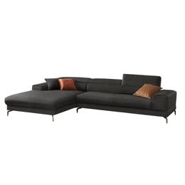 Ecksofa W.Schillig, B:343cm H:70cm T:193cm, grau, Chenille-Flachgewebe R66 (85% Polyester, 15% Nylon), Wohnzimmer, Sofas, "piedroo, Designsofa mit