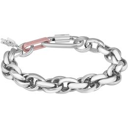 Lacoste Damen Armkette "AUDACIA", 19cm, Aluminium Edelstahl, rosa, Aluminium, Edelstahl, Armb&auml;nder