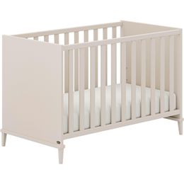Babybett YUNY BY PAIDI, H:82cm L:127cm T:68cm, beige, Spanplatte, Babybetten, "SISTER LOU in Beige", Gitterbett h&ouml;henverstellbar, Kinderbett
